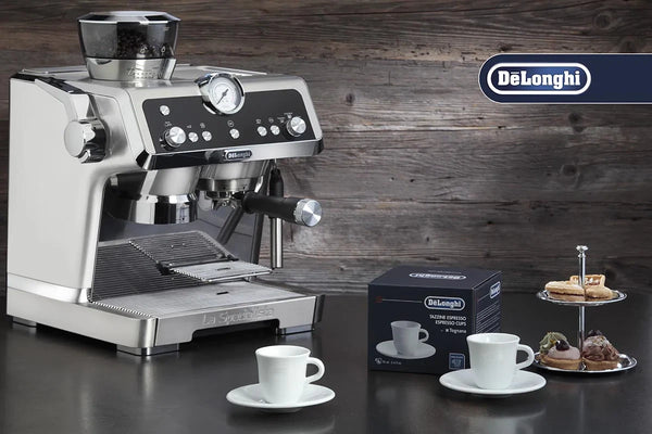 DeLonghi Ceramic Espresso Cup Set – 2 Piece 70 ML – Latteholic